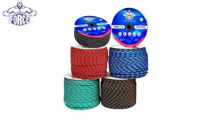 CORDA CARRETEL COLORIDA 14MM FORCE | Armazém Jenipapo