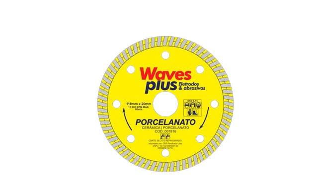 DISCO DIAMANTADO PORC. 110MM WAVES PLUS | Armazém Jenipapo